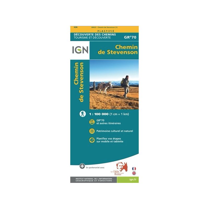 IGN Voies Vertes et Veloroutes de France - Carte topographique